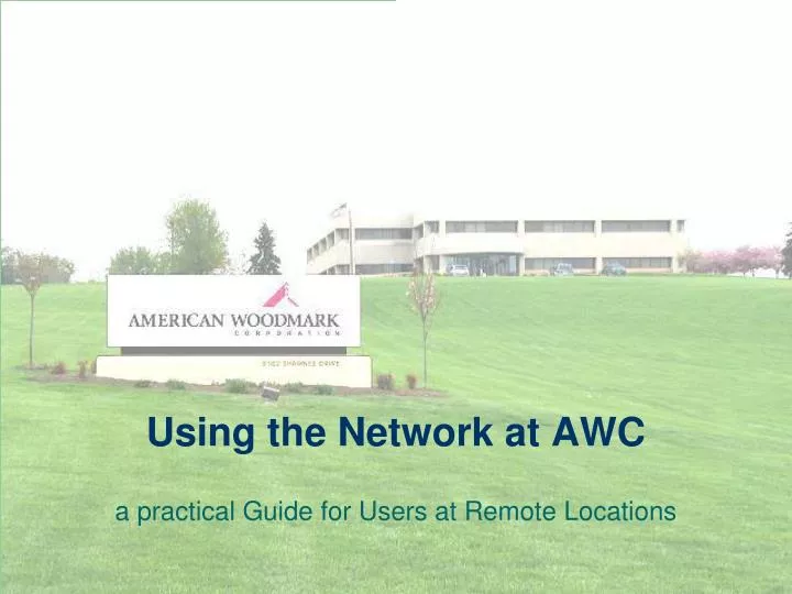 PPT - Using the Network at AWC PowerPoint Presentation, free download ...