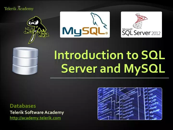 PPT - Introduction to SQL Server and MySQL PowerPoint Presentation ...