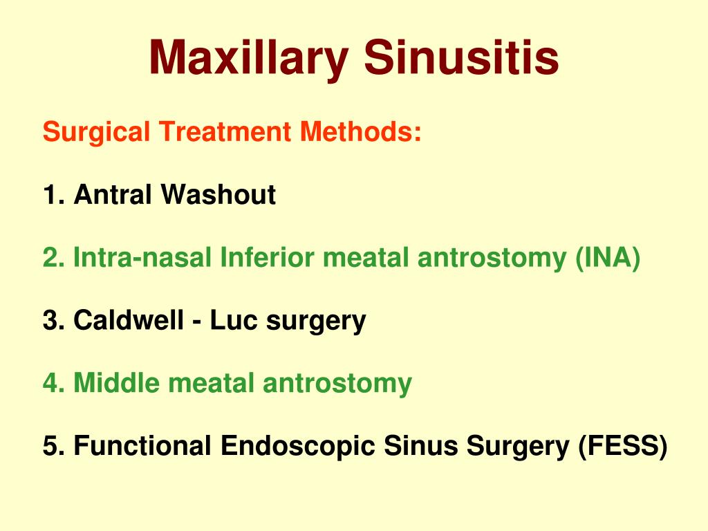 PPT - Surgical Treatment of Sinusitis PowerPoint Presentation, free ...