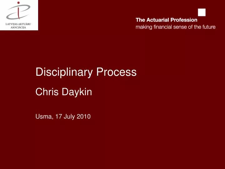 PPT - Disciplinary Process Chris Daykin PowerPoint Presentation, free ...