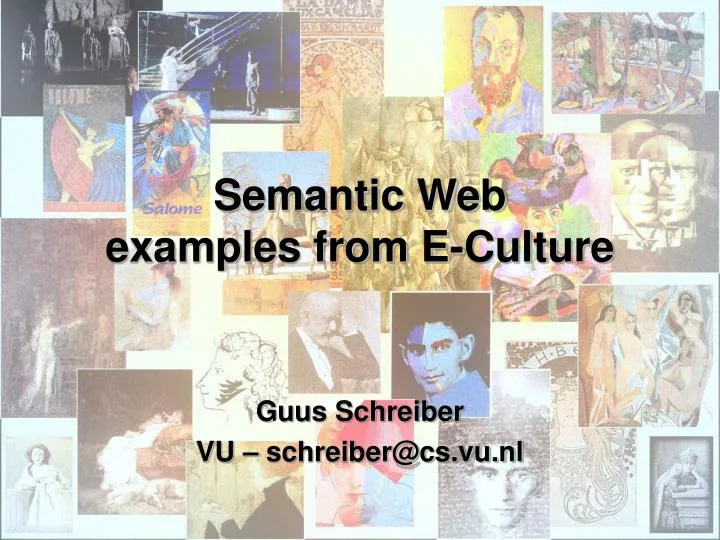 PPT - Semantic Web examples from E-Culture PowerPoint Presentation ...