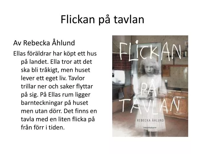 PPT - Flickan på tavlan PowerPoint Presentation, free download - ID:5289931