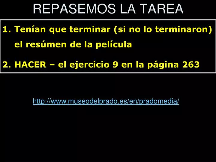 PPT - REPASEMOS LA TAREA PowerPoint Presentation, free download - ID ...