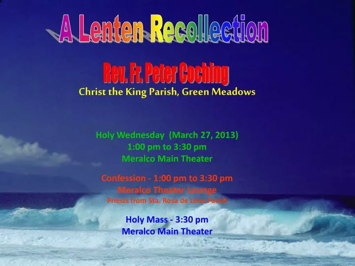 PPT - A Lenten Recollection PowerPoint Presentation, free download - ID ...