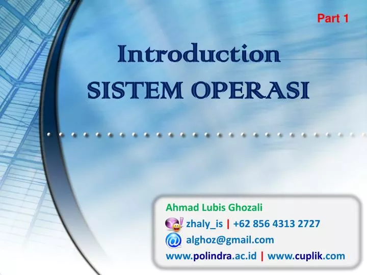 PPT - Introduction SISTEM OPERASI PowerPoint Presentation, free ...
