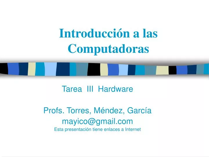 PPT - Introducción a las Computadoras PowerPoint Presentation, free ...