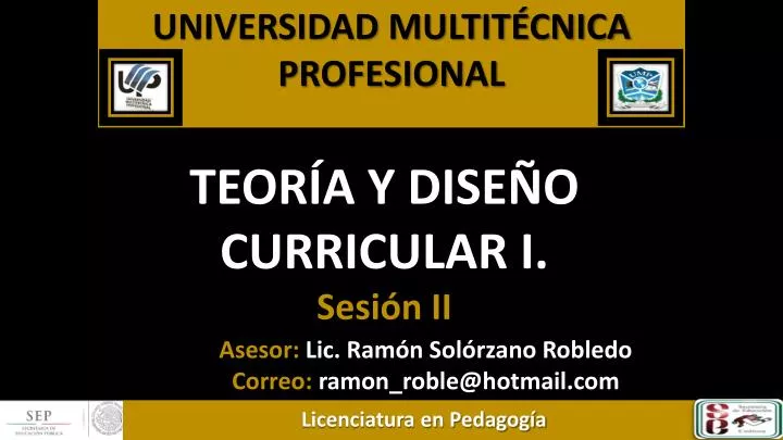 PPT - UNIVERSIDAD MULTITÉCNICA PROFESIONAL PowerPoint Presentation ...