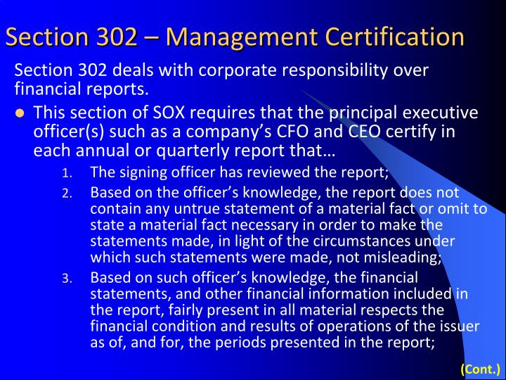PPT - Sarbanes Oxley Act of 2002 PowerPoint Presentation - ID:5299950