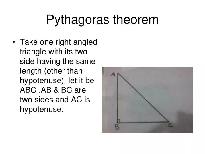 PPT - Pythagoras theorem PowerPoint Presentation, free download - ID:5303883