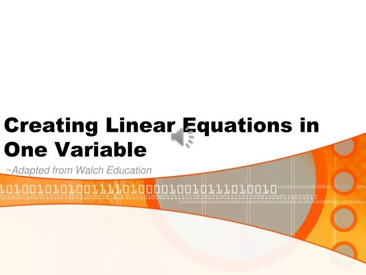 ppt-creating-linear-equations-in-one-variable-powerpoint-presentation