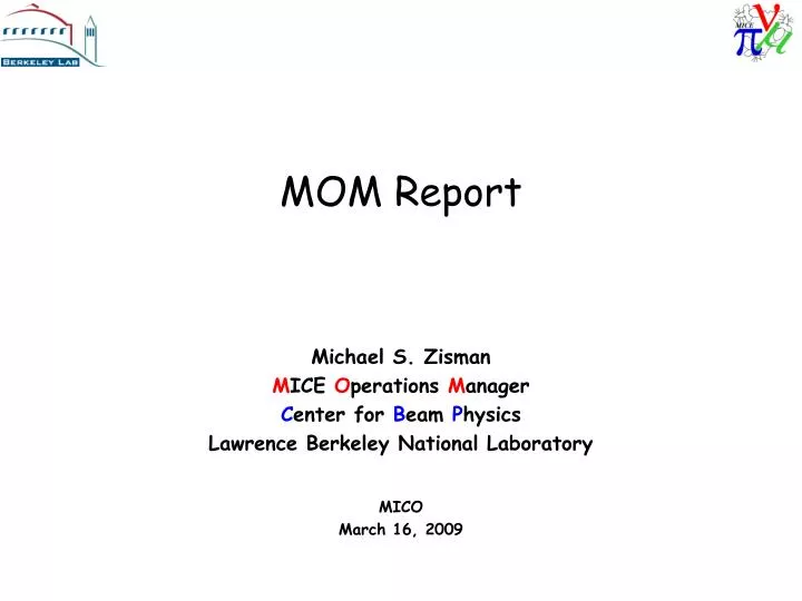 PPT - MOM Report PowerPoint Presentation, free download - ID:5306267