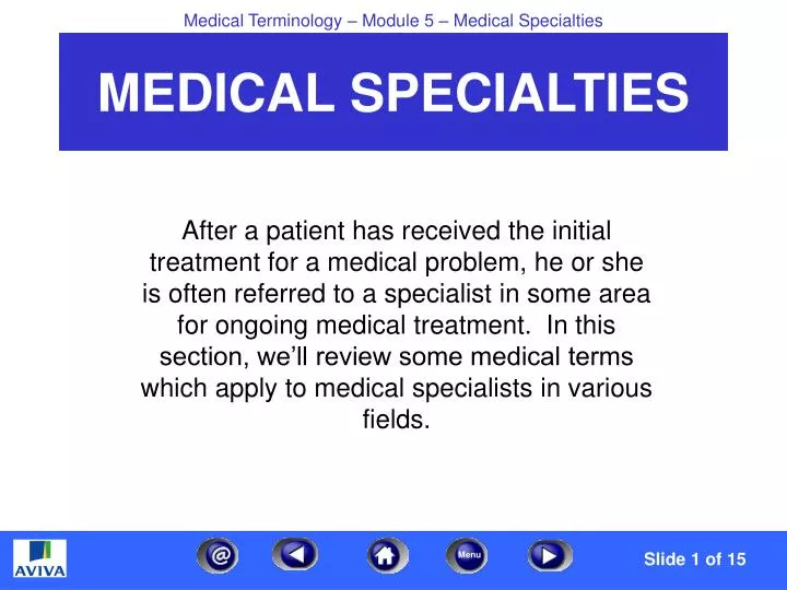 PPT - MEDICAL SPECIALTIES PowerPoint Presentation, free download - ID ...
