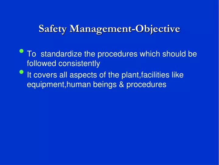 PPT - Safety Management-Objective PowerPoint Presentation, free ...