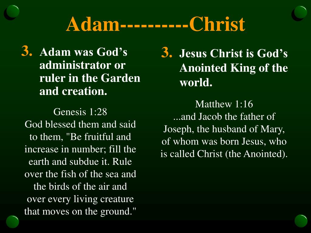 PPT - Parallels Between Adam and Christ: A Journey Through Salvation ...