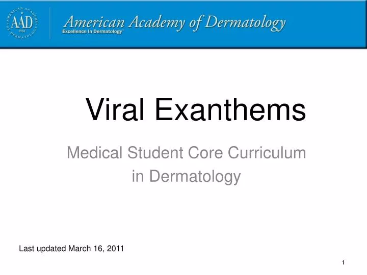PPT - Viral Exanthems PowerPoint Presentation, free download - ID:5308239
