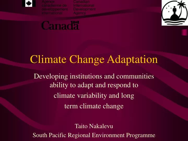 PPT - Climate Change Adaptation PowerPoint Presentation, free download ...