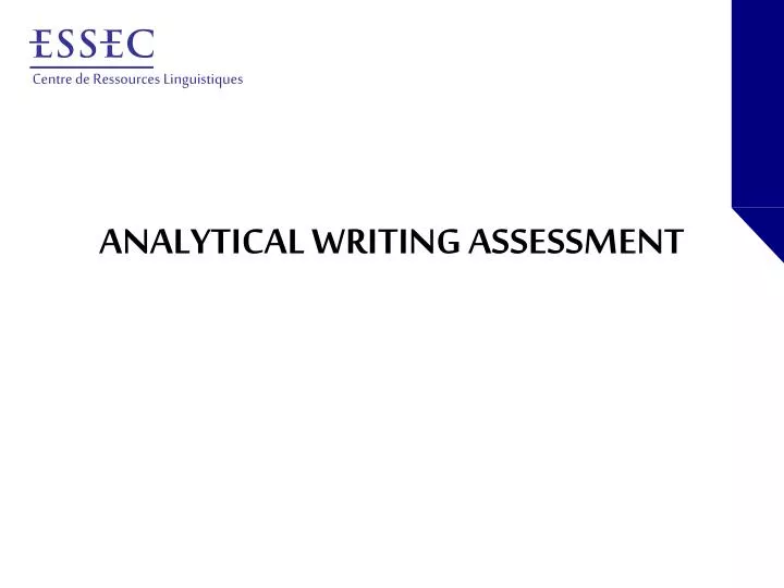 PPT - ANALYTICAL WRITING ASSESSMENT PowerPoint Presentation, free ...