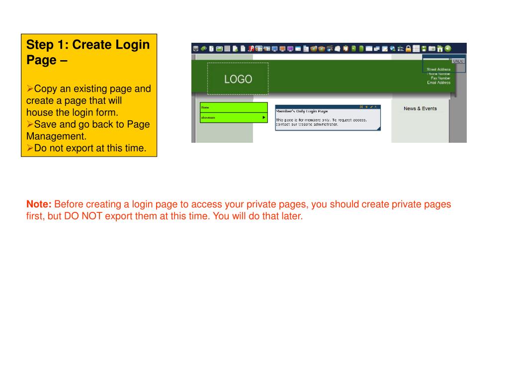 PPT - Step 1: Create Login Page – PowerPoint Presentation, free ... PPT - Step 1: Create Login Page – PowerPoint Presentation, free ...