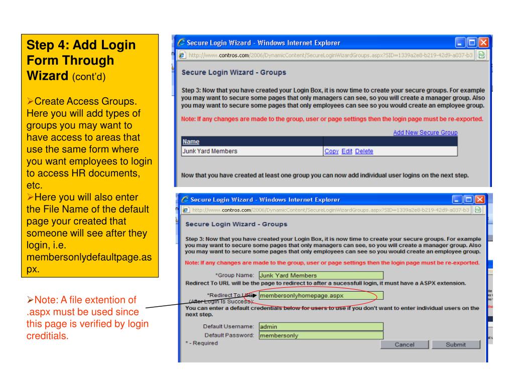 PPT - Step 1: Create Login Page – PowerPoint Presentation, free ...