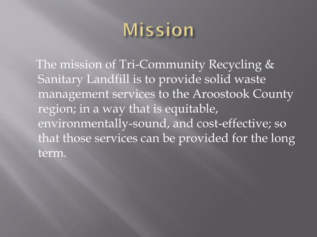 PPT - Tri-Community Recycling & Sanitary Landfill Workshop - September ...