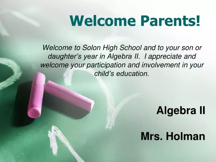 PPT - Welcome Parents! PowerPoint Presentation, free download - ID:5310905