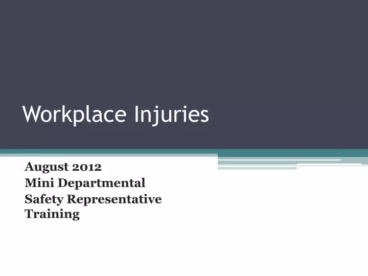 PPT - Workplace Injuries PowerPoint Presentation, free download - ID ...