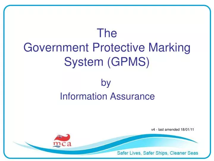 PPT - The Government Protective Marking System (GPMS) PowerPoint ...