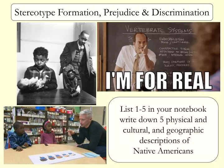 PPT - Stereotype Formation, Prejudice & Discrimination PowerPoint ...