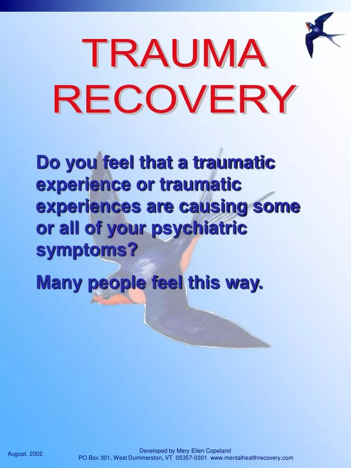 PPT - TRAUMA RECOVERY PowerPoint Presentation, free download - ID:5312111