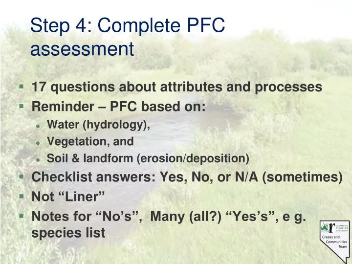 PPT - Step 4: Complete PFC assessment PowerPoint Presentation, free ...