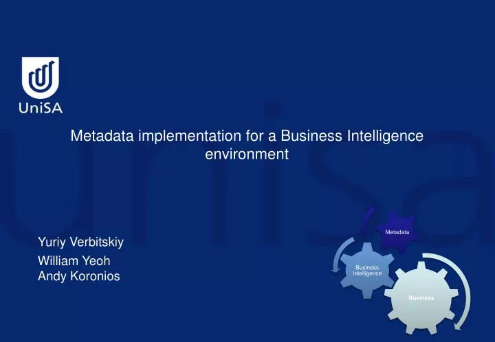 PPT - Metadata implementation for a Business Intelligence environment ...