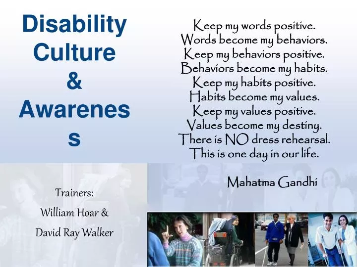PPT - Disability Culture & Awareness PowerPoint Presentation, free ...