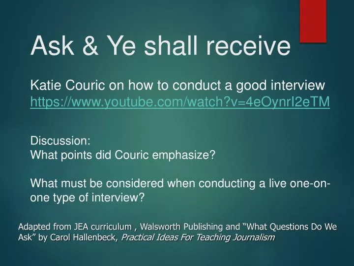 PPT - Ask & Ye shall receive PowerPoint Presentation, free download ...