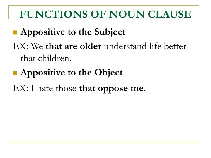 PPT - NOUN CLAUSE PowerPoint Presentation - ID:5315294