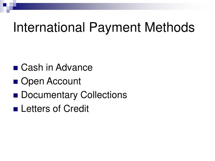 PPT - International Trade Payment Methods PowerPoint Presentation - ID ...