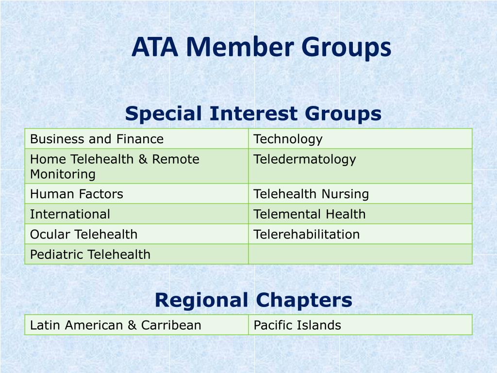 PPT - American Telemedicine Association Technology Special Interest ...