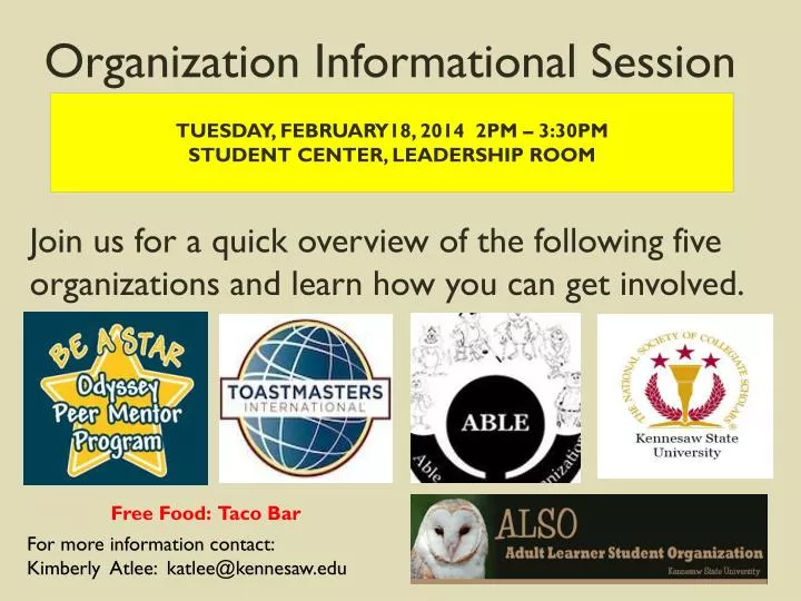 PPT - Organization Informational Session PowerPoint Presentation, free ...