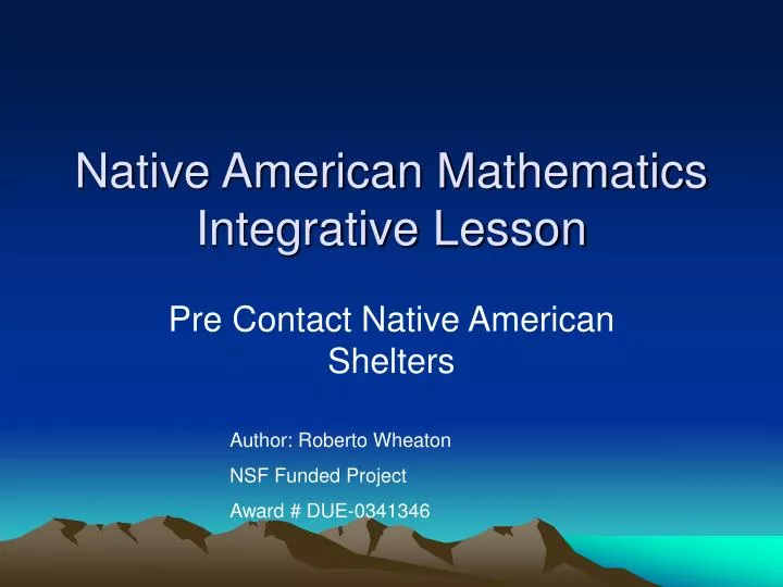 PPT - Native American Mathematics Integrative Lesson PowerPoint ...