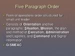 PPT - The Five Paragraph Order PowerPoint Presentation - ID:5316512