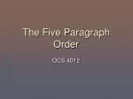 PPT - The Five Paragraph Order PowerPoint Presentation - ID:5316512