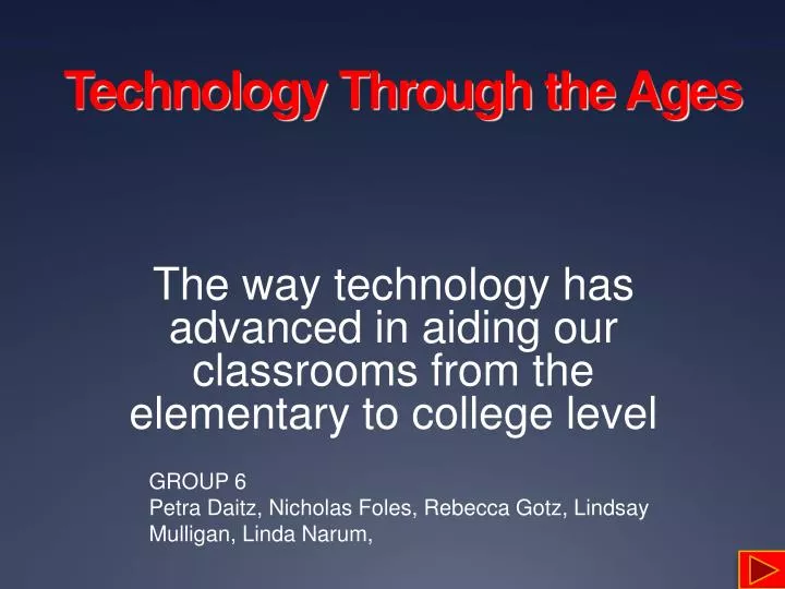 PPT - Technology Through the Ages PowerPoint Presentation, free ...