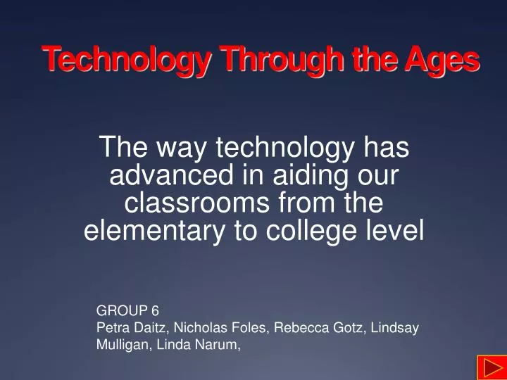 PPT - Technology Through the Ages PowerPoint Presentation, free ...
