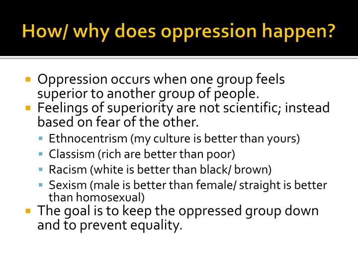 PPT - Race, Class, Gender, and Oppression PowerPoint Presentation - ID ...
