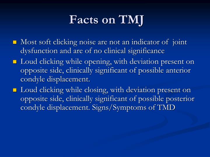 PPT - TMJ and Temporomandibular Joint Disorder PowerPoint Presentation ...