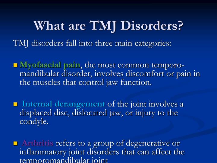 PPT - TMJ and Temporomandibular Joint Disorder PowerPoint Presentation ...
