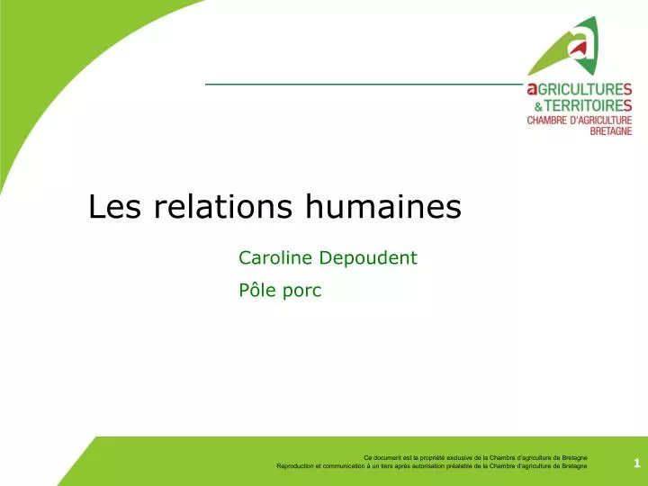 PPT - Les relations humaines PowerPoint Presentation, free download ...
