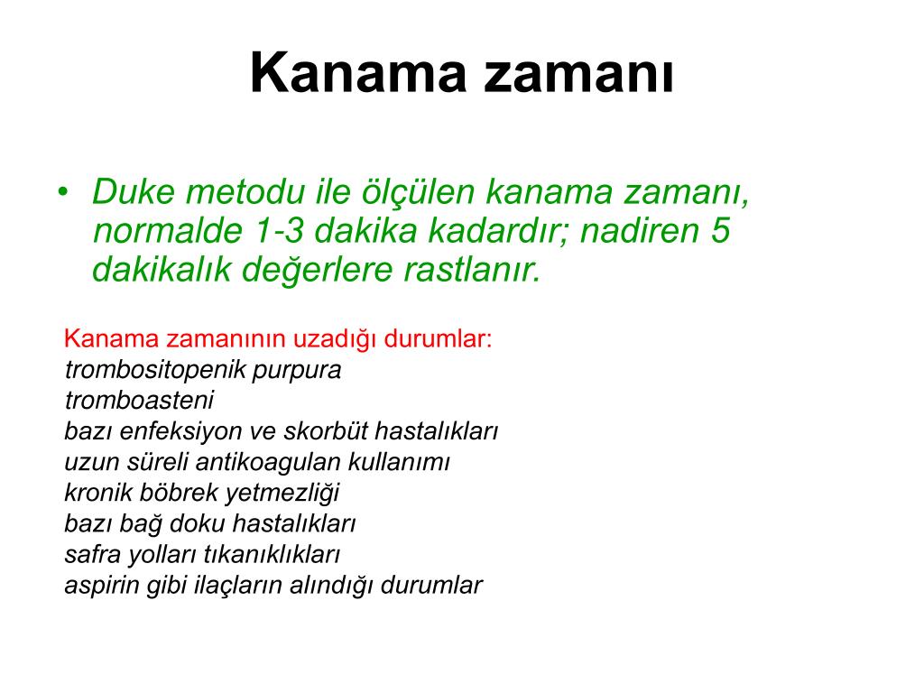 PPT - Pıhtılaşma faktörleri, kanın pıhtılaşması ve fibrinoliz ...
