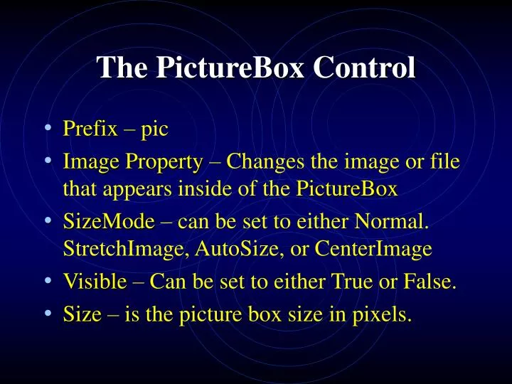 PPT - The PictureBox Control PowerPoint Presentation, free download ...