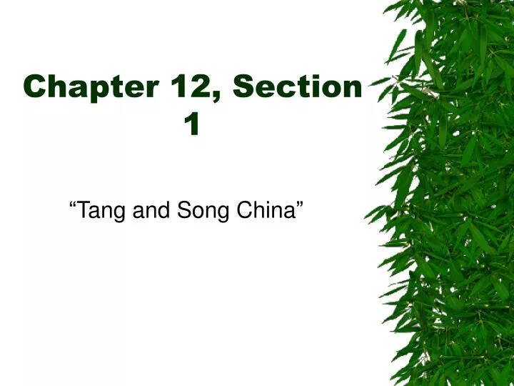 PPT - Chapter 12, Section 1 PowerPoint Presentation, free download - ID:5320508