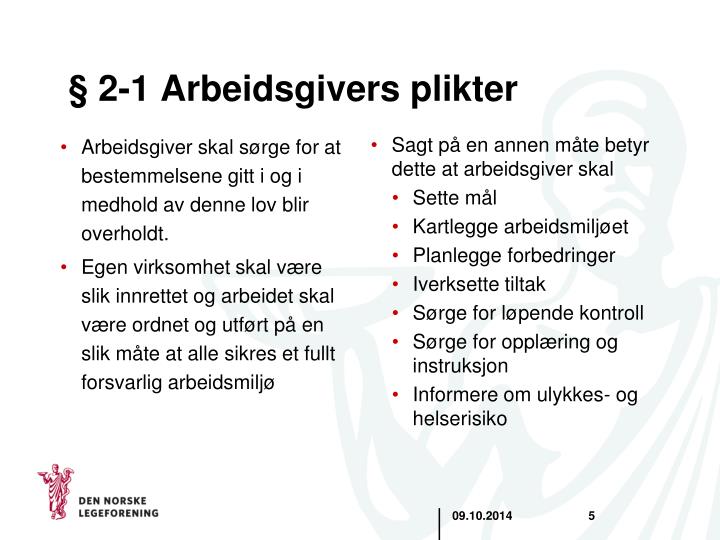 PPT - Systematisk Helse- Miljø- og Sikkerhetsarbeid Arbeidsmiljøloven ...